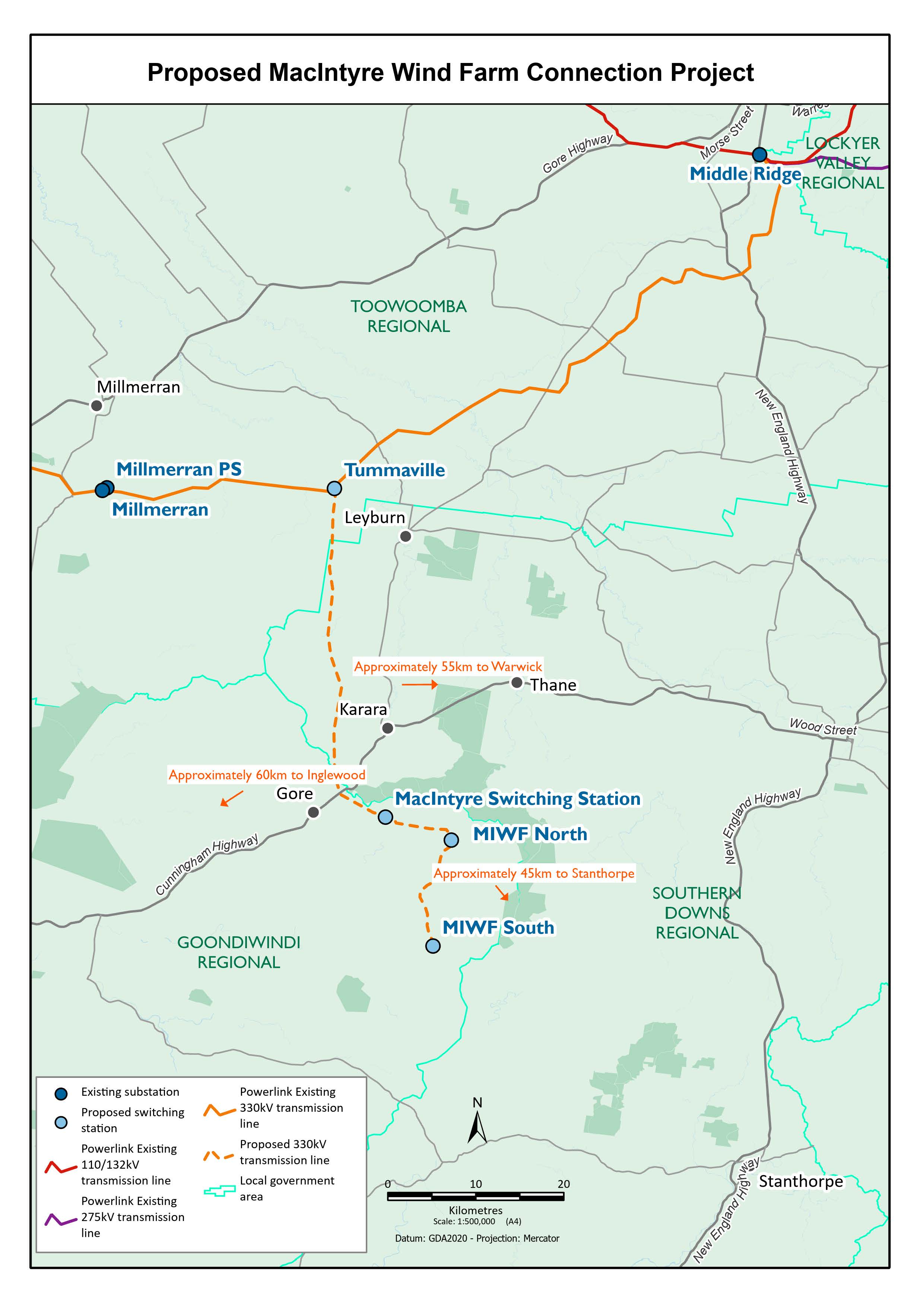 MacIntyre Wind Precinct Connection Project | Powerlink